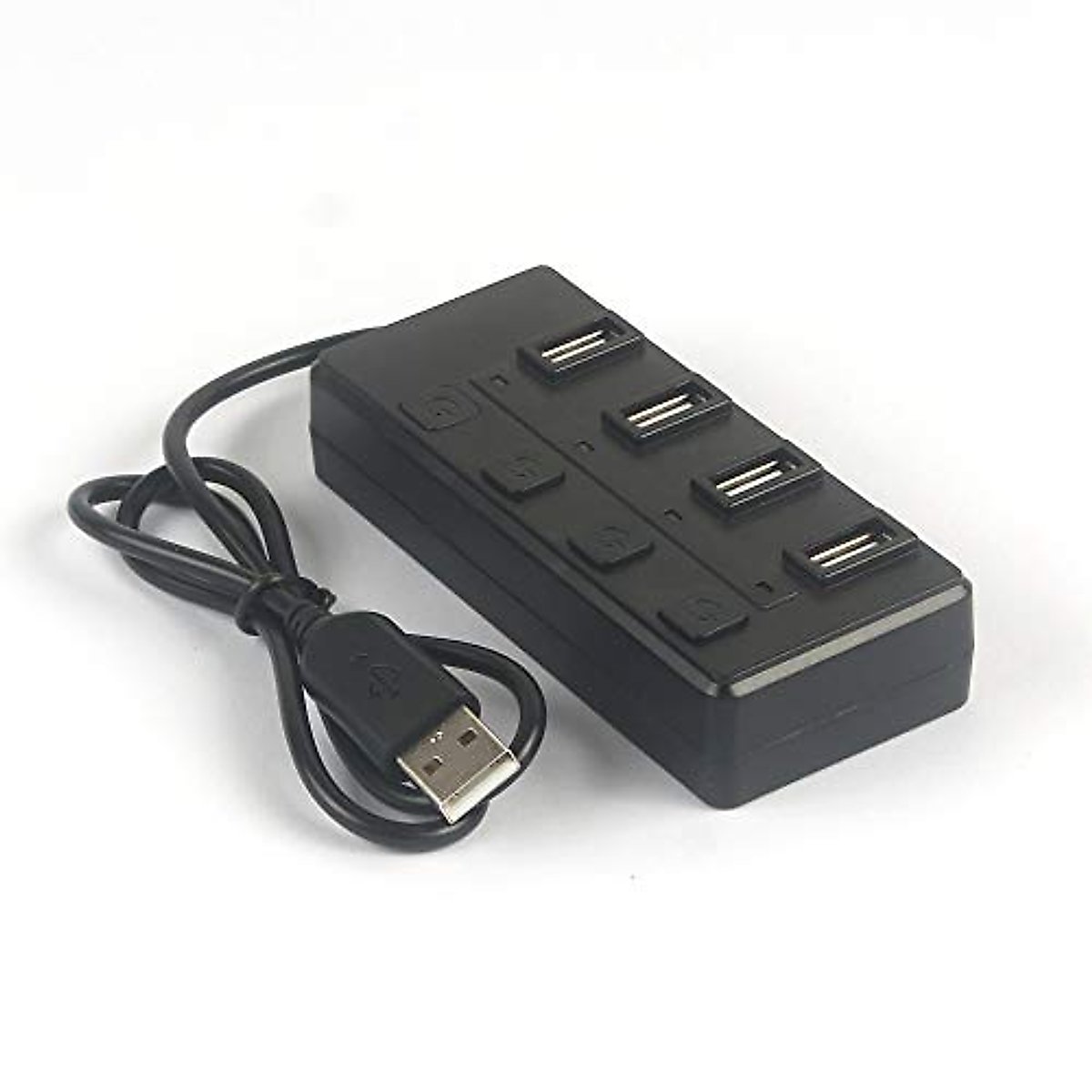 Lysee Data Cables - 4 Port USB 2.0 Hub with Individual Power Switches Controller and LED USB hub Cable