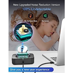 Meatanty Mouse Mover Undetectable, Super-Silent Mouse Jiggler Device Move Randomly, Automatic Wiggler Shaker Giggler, Adjustable Interval Timer, Keep Computer Laptop Active for Office Home Remote Work