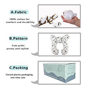 WENDSIM Baby Travel Pillow ，Baby Head Neck Body Support Pillow for Newborn Infant Toddler，Baby Travel Pillow for Pushchair,Car Seat,Travel (Strawberry Flower)