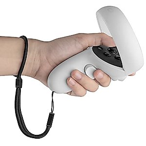 Improved Replacement Wrist Straps for Oculus Quest 2 Gen Controller -Marked L & R (Black)