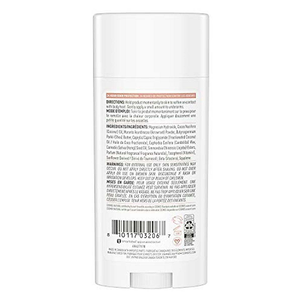 Schmidt's Aluminum Free Natural Deodorant for Women and Men, Hemp Seed Oil and Sage for Sensitive Skin with 24 Hour Odor Protection, Certified Cruelty Free, Vegan Deodorant, 3.25 oz,vetiver,sage,WHITE