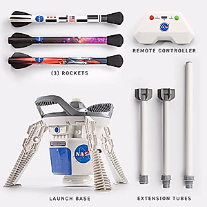 NASA Air Rocket Launcher Kit - Launch Model Rockets Up to 250 Feet with Compressed Air, Pump It Up & Launch Your Rocket, A Safe, Innovative & Fun Outdoor Activity for Kids & Adults