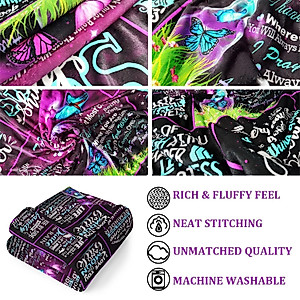 Rqhoqci Goddaughter Gifts from Godmother, Goddaughter Blanket from Godmother, God Daughter Gifts, Christmas Birthday Gifts for Goddaughter, Gifts for God Daughter Throw Blanket 50"X60"