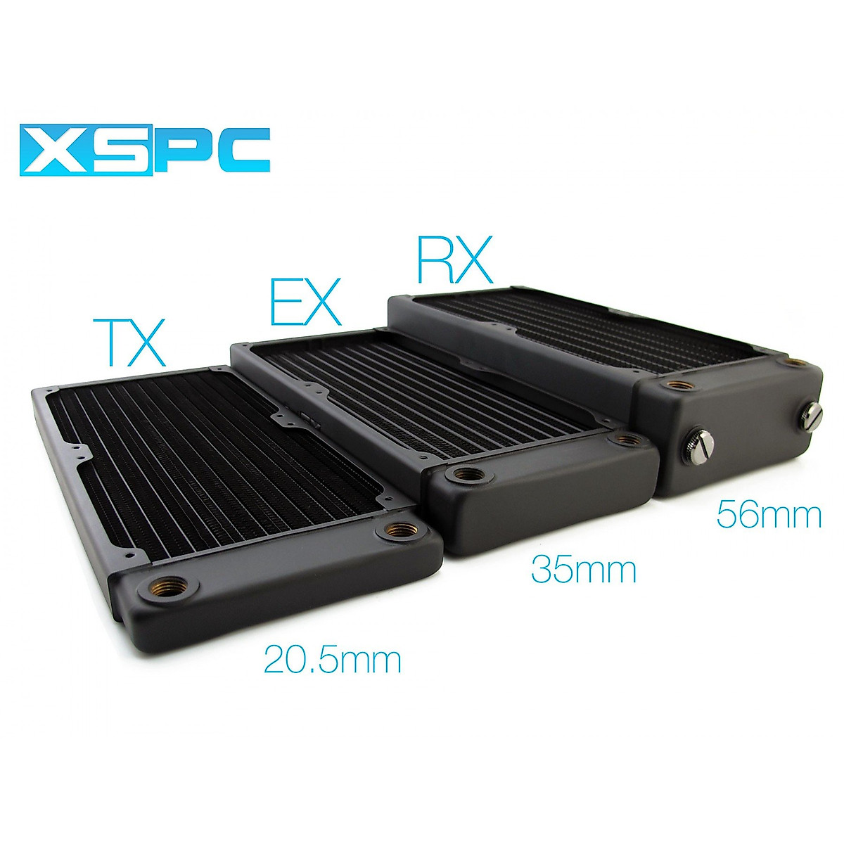 XSPC TX240 Crossflow Ultra Thin Radiator, 120mm x 2, Dual Fan, Black