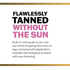 Fake Bake Flawless Darker Self-Tanning Liquid Streak-Free, Long-Lasting Natural Glow For All Skin Tones - Sunless Tanner Includes Professional Application Mitt, Black Coconut Scent - 6 oz (Pack of 2)