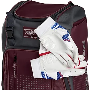 Rawlings | FRANCHISE Backpack Equipment Bag | Baseball / Softball | Maroon