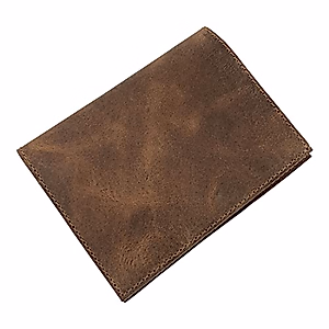 Hide & Drink, Double Passport Organizer with Card Slots, Bifold Passport Case, Rustic Card Holder, Travel Accessory, Full Grain Leather, Handmade, Bourbon Brown