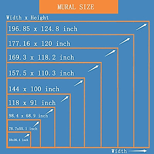 Big Tree Star Moon Elk 3D Wall Mural Wallpaper, Night Sky Photo Print Wallpaper, Panoramic Mural for Living Room Bedroom Study TV Background Decor - 59"x 39.4"(W x H)