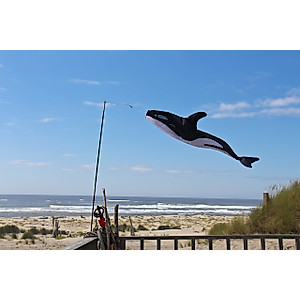 In the Breeze 4878 — 3-Section Heavy Duty 10 Foot Pole - Swiveling Eyelet at Top with Detachable Swiveling Arm - Heavy Duty Ground Stake Included