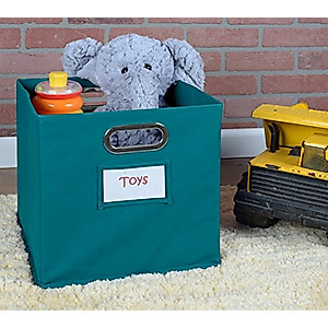 Cheer Home Storage Foldable Fabric Cube Storage Bin- Teal