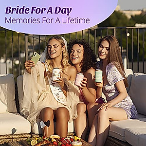 BRIDE'S BABES Bachelorette Party Can Sleeves - 11 Pack Insulated Neoprene Drink Holders for Regular Cans Bottles | Decorations, Supplies & Favors (Retro Rainbow)