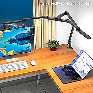 EPABINA LED Desk Lamp with Clamp, 41.5" Clamp on Architect Desk Lamp for Home Office, 24W Bright Tall Computer LED Desk Light Clip on Office Lamp Adjustable Overhead Table Light for Work Craft