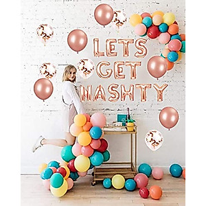 JeVenis Rose Gold Lets Get Nashty Balloons Nashville Bachelorette Party Decor Nash Bash Bachelorette Party Decorations Lets Get Nashty Sign Nashville Party Supply