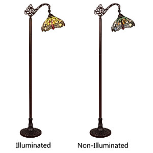 Radiance Goods 1 Light Antique Dark Bronze Finish Reading Floor Lamp 11" Shade