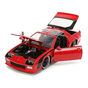 1985 Chevy Camaro Red with Black Stripes Bigtime Muscle Series 1/24 Diecast Model Car by Jada 34196