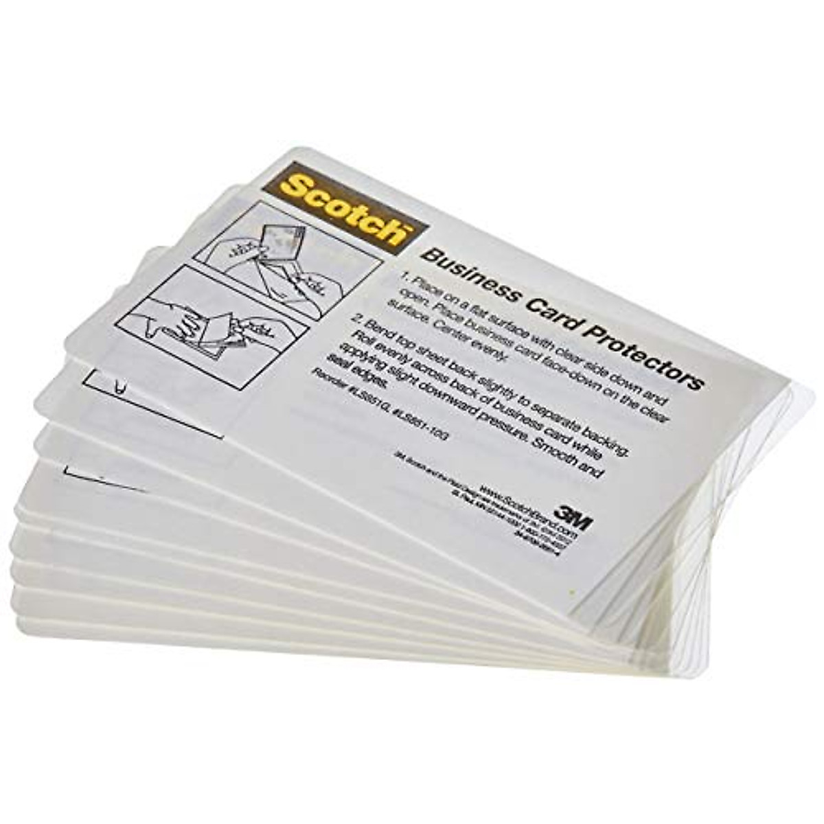Scotch(R) Self-Sealing Laminating Pouches , Business Card Size (LS851-10G)