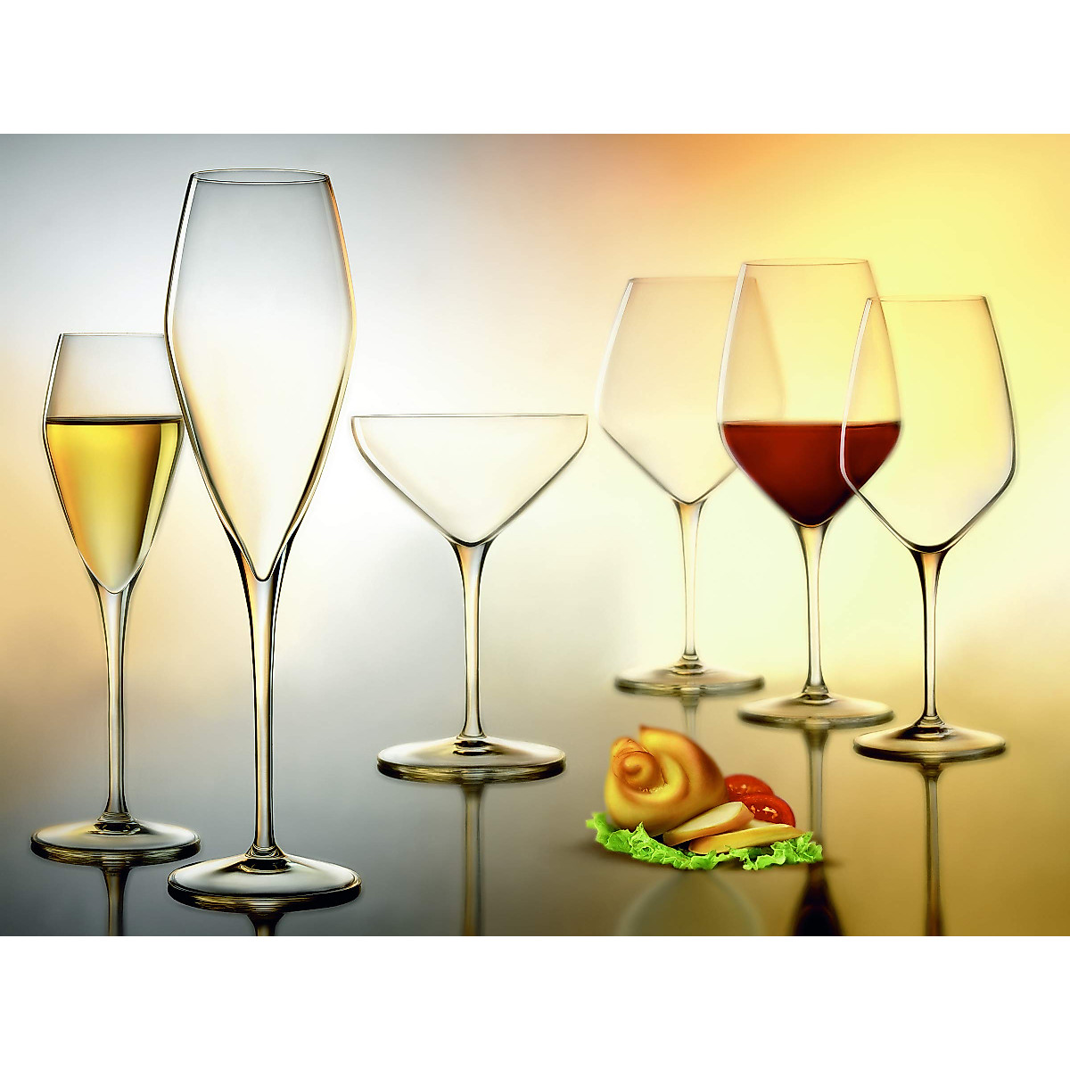 Luigi Bormioli Atelier 10 oz Cocktail Glasses (Set of 6), Clear, 6 Count (Pack of 1)