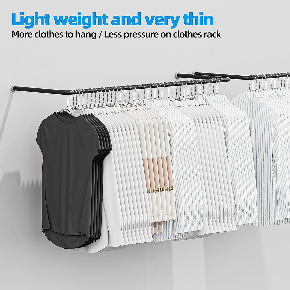 Metal Wire Hangers 100 Pack, Clothes Hangers for Coats, Space Saving Metal Hangers for Standard Size Shirts,Suits, Pants, Skirts-Silver, Ultra Thin Space Saving Metal Hangers 16in