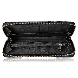 PIJUSHI Designer Genuine Leather Top Handle Shoulder Bag Bundle with Crocodile Leather Wristlet Wallet