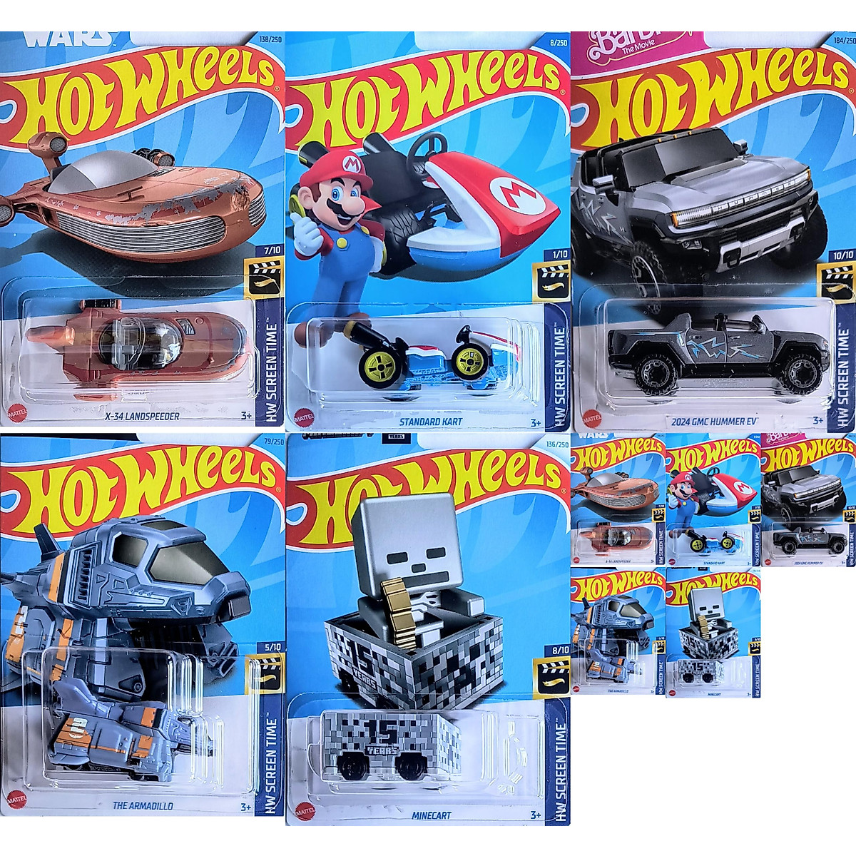 Hot Wheels HW Screen Time 5 Car Bundle Set Version 2