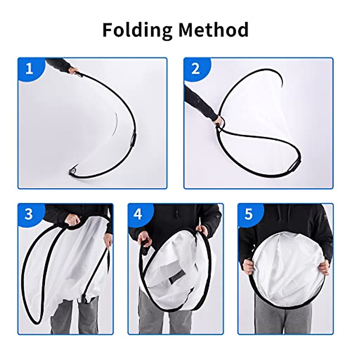 Selens 43" Photography Reflector with 6.5ft Light Stand, Handle Light Reflector for Photography, 5-in-1 Reflector with Photography Stand and Holder Kit