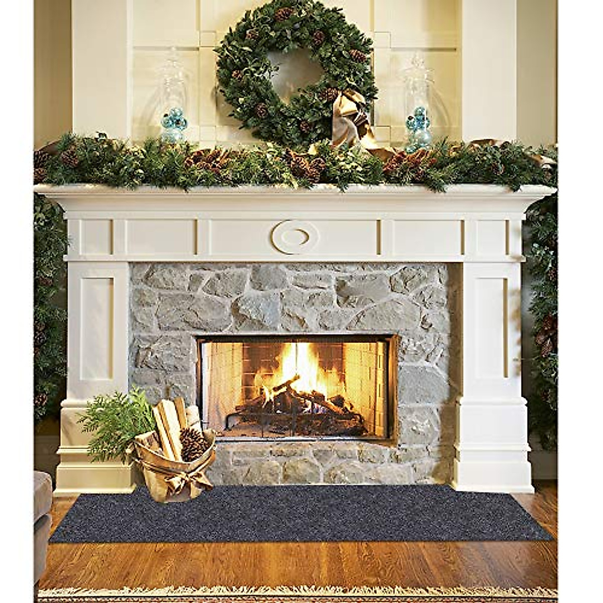 Fireplace Rug—Stove fire mat，Retardant | Heat Resistant，Ember Mat and Grill mat，Absorbent material， Protect the home floor and ground from ashes, waterproof and anti-skid backing, washable (36"×60")