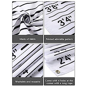 Mugshot Backdrop Photo Booth Banner 4.9 x 4.3 ft, Police Lineup Height Charts Photo Props Background Accurate Measurements Poster for Bachelorette Girls Night Out