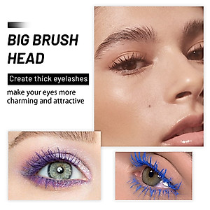 Ownest 6 Colors Mascara Set,Colorful Mascara Waterproof Long Lasting Thick Mascara Rainbow Color Fiber Charming Masacara