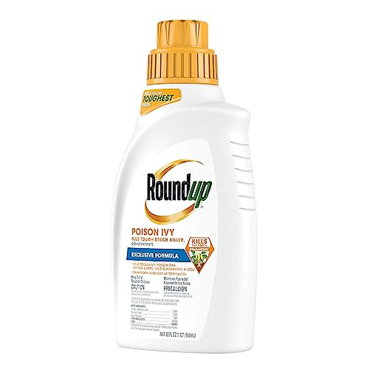 Roundup Poison Ivy Plus Tough Brush Killer₂ Concentrate, Visible Results in Hours, 32 fl. oz.