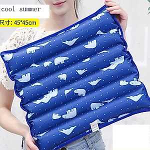 Longnavigator Cooling Mat, Cool Pillow Ice Pillow,Water Cooling Seat Cushion for Office Chair & Car Seat Cushion, Soft Summer Ice Water Pad,Children,Student,Office,Car (Little White Bear