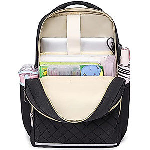 Bluboon Backpack for Women 15.6 Inch Laptop Bookbag College School Backpack Girls Schoolbag Compartment Daypack for Business Travel with USB Charging Port and Headphone Interface