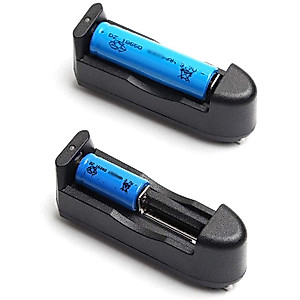 ZC Wall Charger Black 3, 7V Single Slot Rechargeable Battery Charger for 18650 18350 16340 14500 14000 Li ion Battery