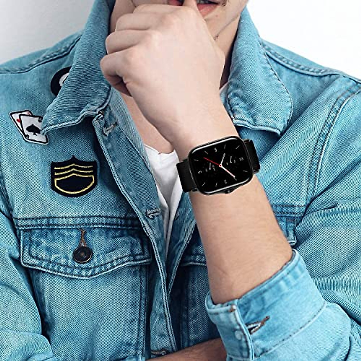 Krudary Nylon Elastic Watch Bands Compatible with Amazfit GTS/nGTS 2/ GTS 2 Mini/GTS 2e /GTS 3 / GTS 4 Mini/GTS 4, Breathable Soft Stretch Bracelet Strap for Amazfit Bip 3 Pro/Bip Lite/Bip U Pro