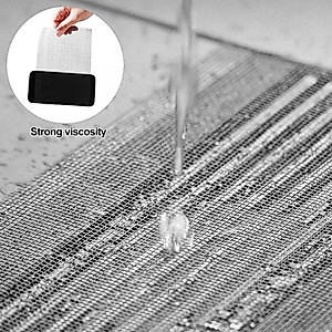 Disposable Hair Drain Stickers, Shower Drain Hair Catcher Mesh Stickers,DIY Drain Cover Hair Catcher for Any Length, Bathroom, Bathtub,Sink, Adhesive Window Screen Repair Tape Kit (2.76'' x 32.8FT)