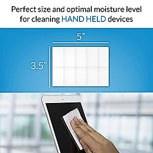 iCloth Lens Cleaning Wipes [5 x 3.5 Inches - 100 Wipes] Safe for All Screens, Electronics & Glasses. Streak & Lint Free, Individually Wrapped, 1 Wipe Can Clean Camera, Smartphone, and Pair of Glasses