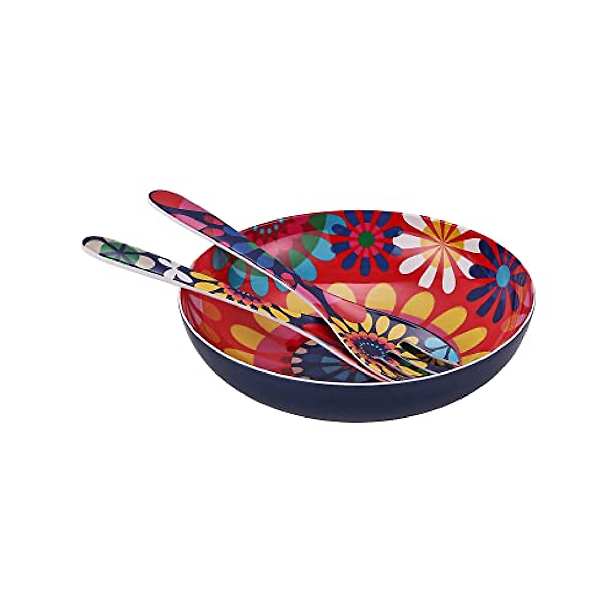 French Bull Salad Server 2 Piece Set - Melamine Dinnerware - 13" - Outdoor, Party, Utensils - Festival