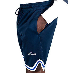 Spalding Men's Birdseye Mesh Basketball Short, Navy Blazer, XL
