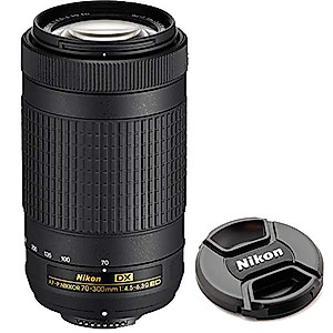 Nikon D5600 DSLR Camera with 18-55mm VR and 70-300mm Lenses + 128GB Card, Tripod, Flash, and More (20pc Bundle)