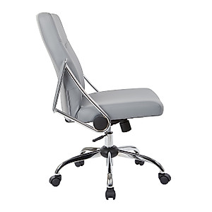 OSP Home Furnishings Faux Leather Chair, White