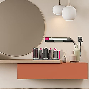 Storage Holder for Dyson Airwrap Wall Mount Stand for Dyson Air Wrap Curling Iron Accessories Organizer for Dyson Wrap Bracket Rack Bathroom Bedroom