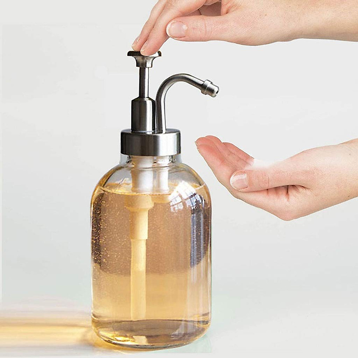 Soap Dispenser Hand Soap Dispenser Household Foam Bottle Hand Soap Bottle Large Capacity Lotion Hand Soap Bottle Sub-Bottling Cleanser Bottle（500ml） Manual Soap Dispenser Soap Dispenser with Pump