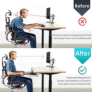 VETUZA Keyboard Tray Under Desk Keyboard Drawer Adjustable Height C-Clamp Mount System for Typing Easy Installation