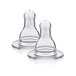 Medela Nipple Teat Slow Flow Standard Neck x2