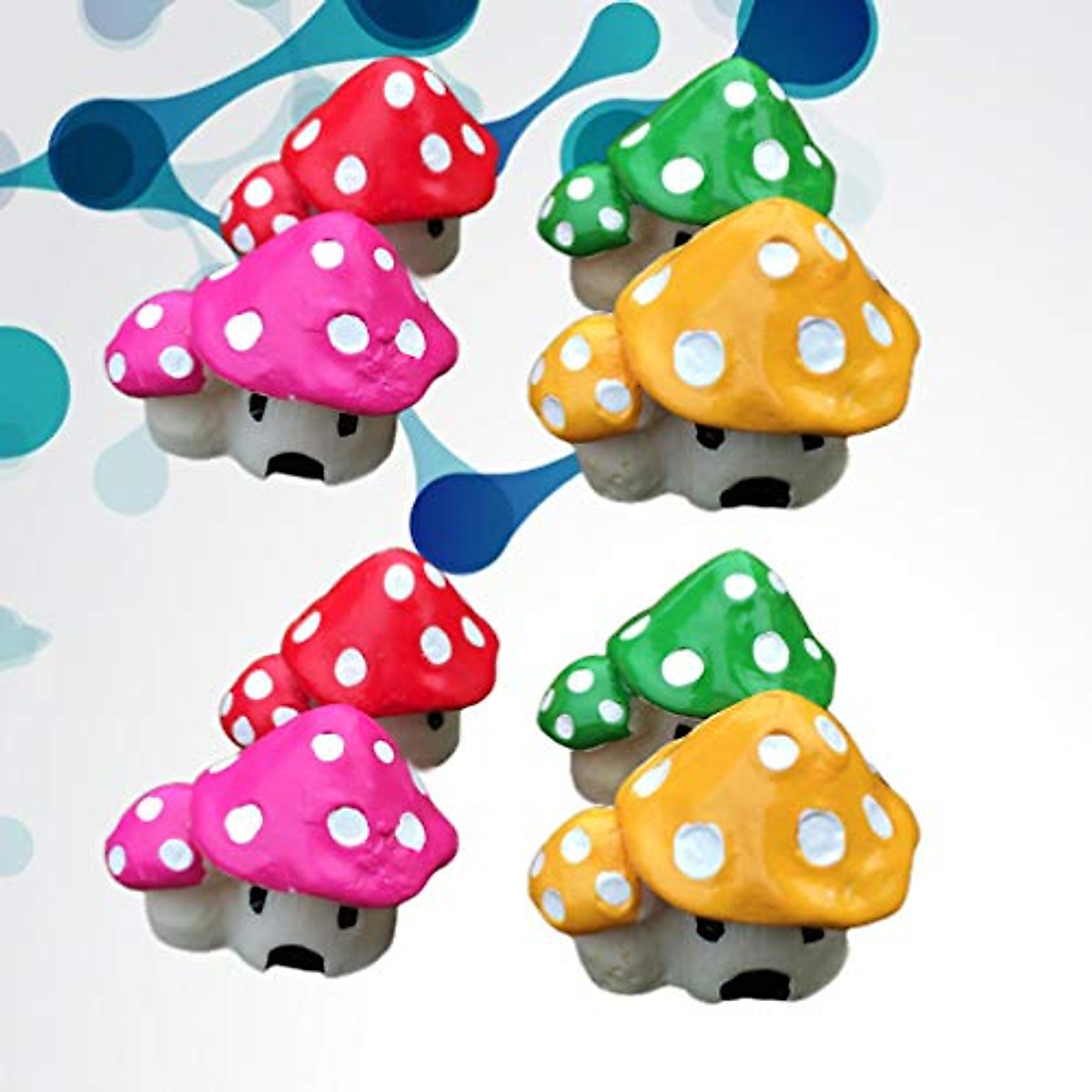 Cabilock 8 Pcs Bonsai Craft Decor Mushroom DIY Craft Mini Decor Table Micro Landscape Decoration Fariy Garden Ornament Resin Crafts Plant Decorations Plants Decor Miniature Supplies