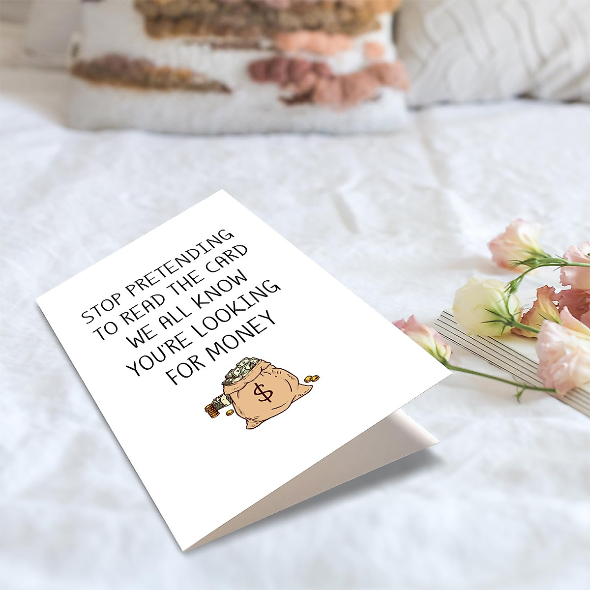 Obbyidk Funny Money Birthday Card, Humorous Birthday Card for Him Her, Hilarious Graduation Card, We All Know You Are Looking for Money
