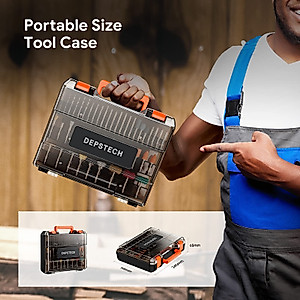 DEPSTECH Rotary Tool Accessories Kit, 420Pcs Accessory Set, 1/8"(3.2mm) Diameter Shanks, Universal Kit Fits All Tool for Carving, Sanding, Cutting, Drilling, Grinding, Cleaning and Polishing- AT420