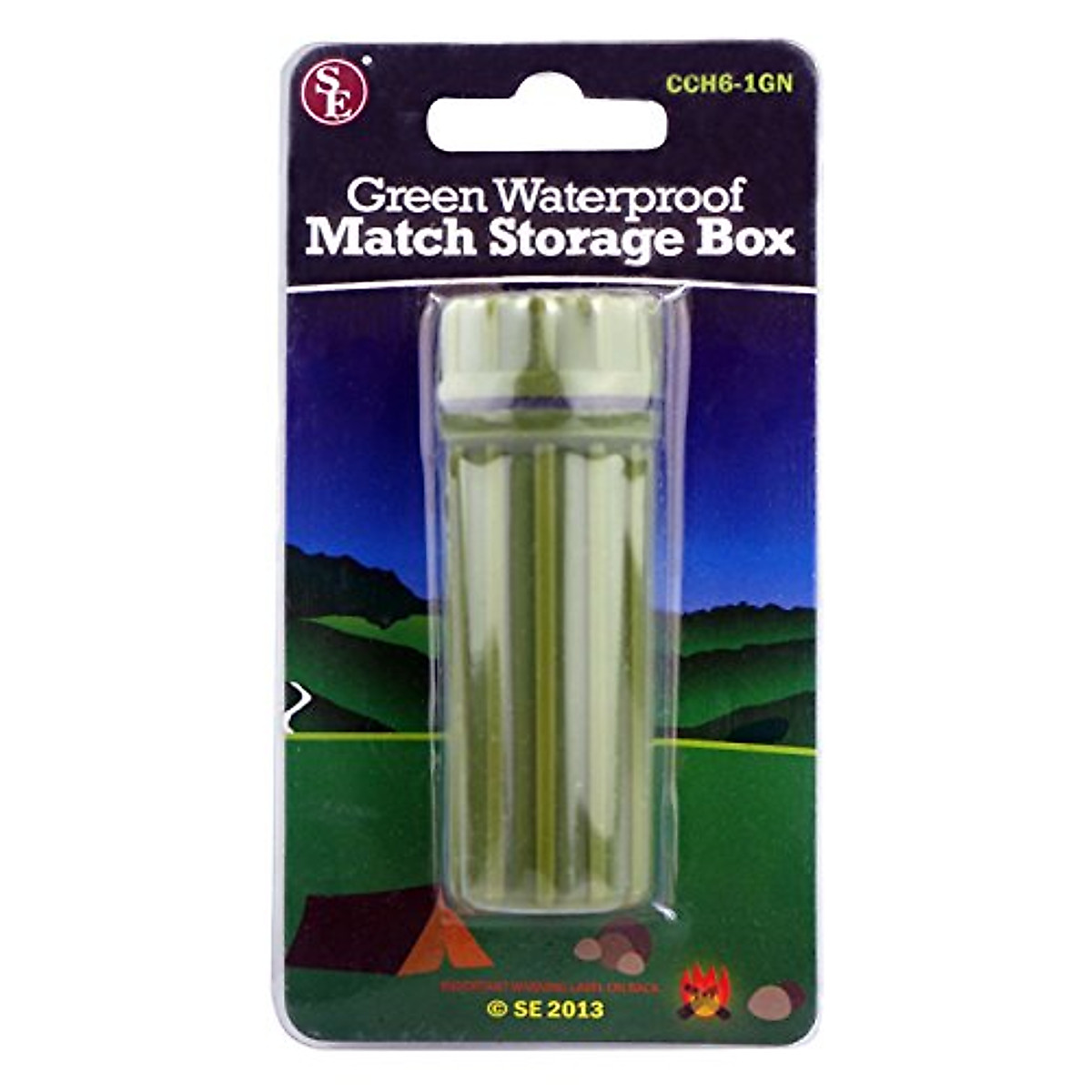 SE 3-IN-1 Green Waterproof Match Storage Box - CCH6-1GN