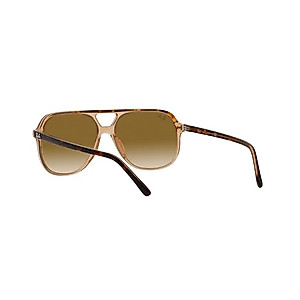 Ray-Ban RB2198 Bill Square Sunglasses, Havana On Transparent Brown/Clear Gradient Brown, 56 mm