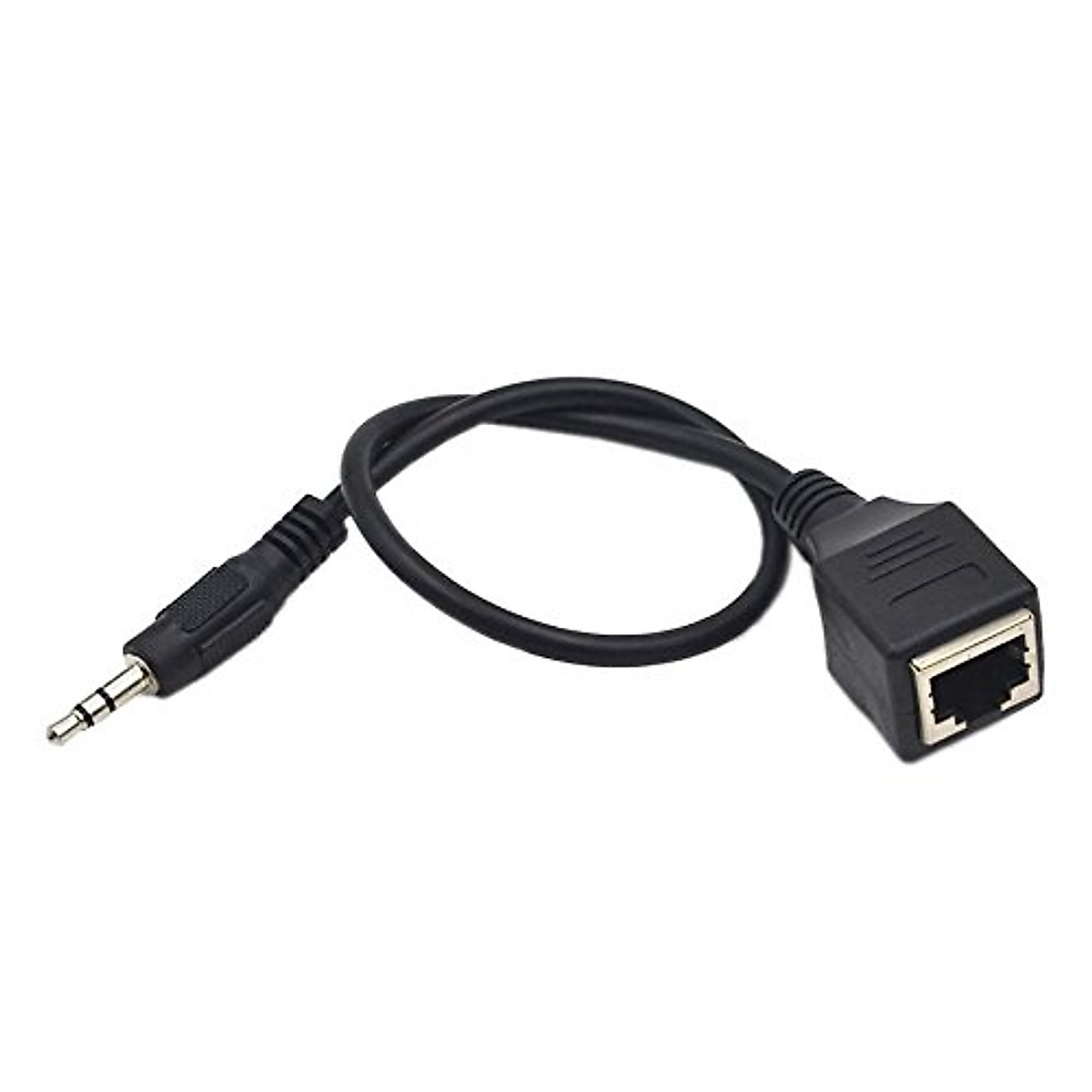 Wpeng 3.5mm 1/8" Stereo Male Plug to RJ45 Female Extender Over Cat5&Cat6 Socket Ethernet Adapter Cable(3.5M/RJ45F)