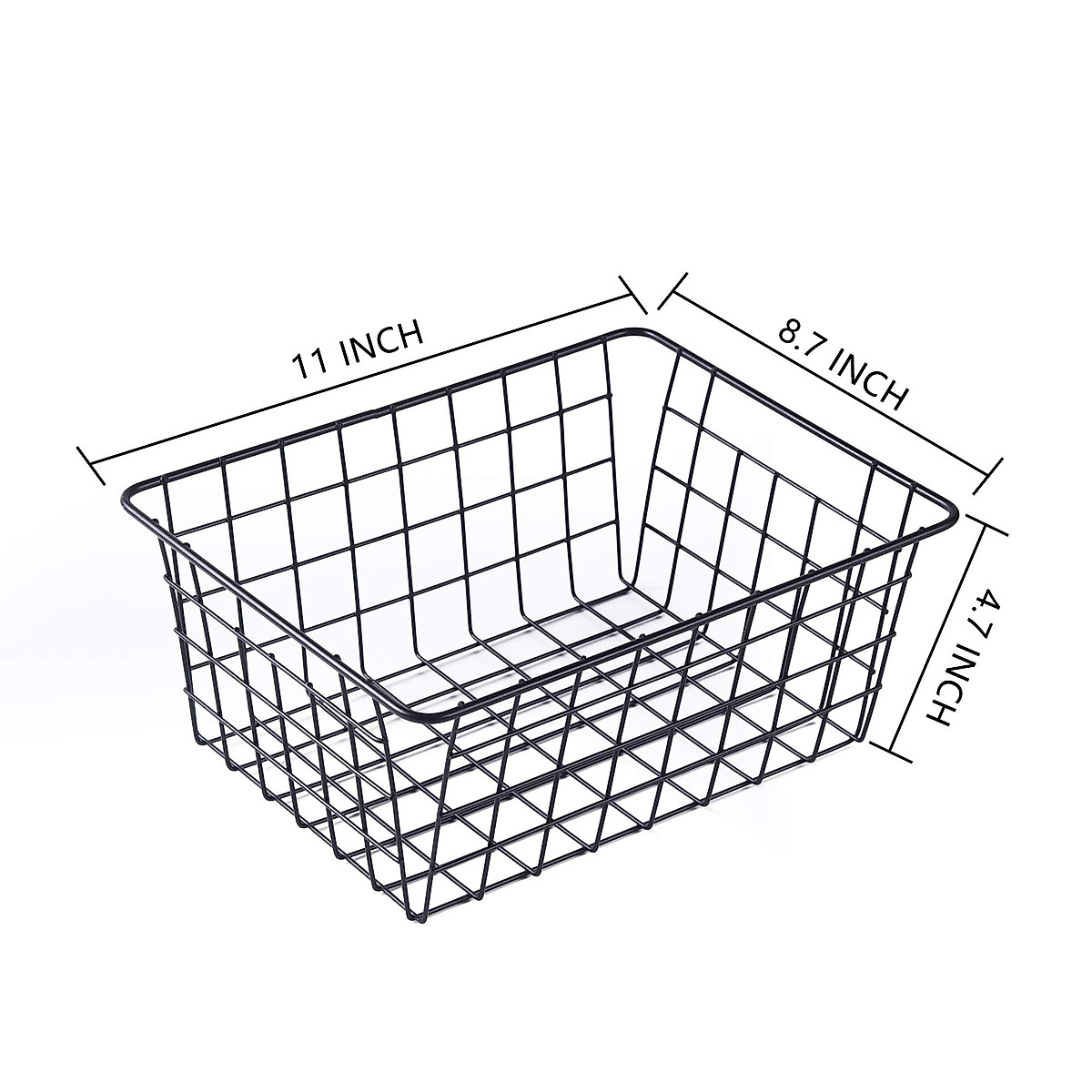 Wire Baskets for Pantry Storage - 4 Pack Durable & Rustproof Organizers